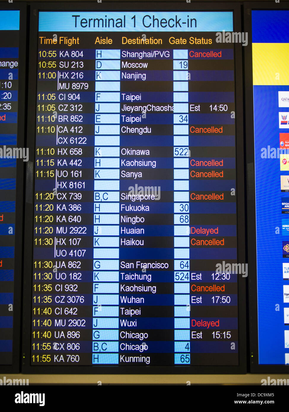 Electronic Display In Hong Kong International Airport Shows, 53% OFF