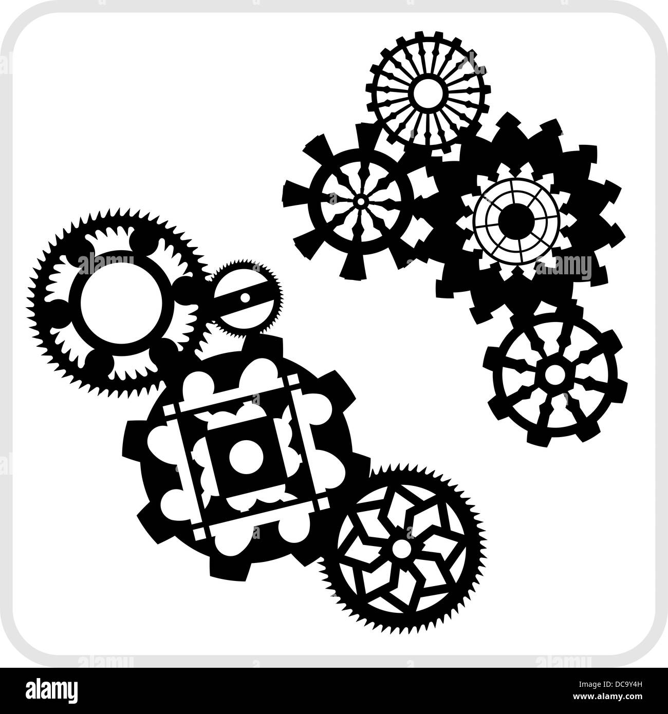 Gear Design - vinyl-ready illustration Stock Photo - Alamy