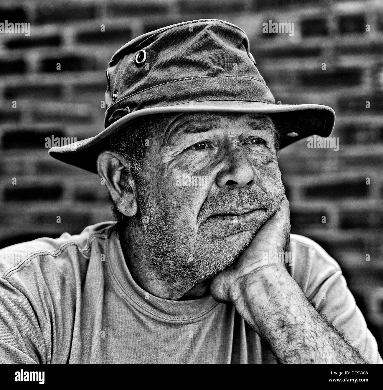 Contentment, male Portrait Stock Photo - Alamy