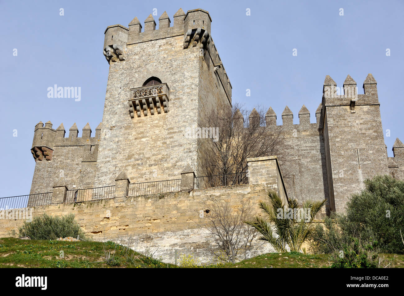 Towers of Castle of Almodovar del Rio, Cordoba, Andalusia, Spain Stock ...