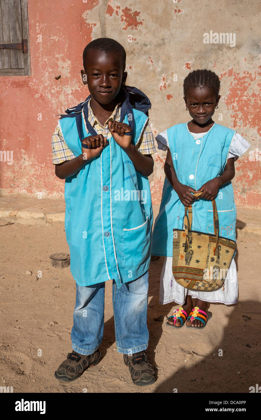Senegalese Children on the Way to School. Goree Island, Senegal Stock ...
