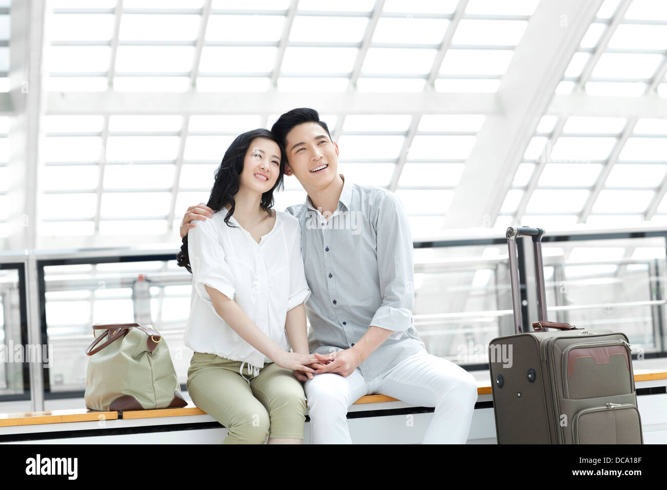 Affectionate couple subway hi-res stock photography and images - Alamy