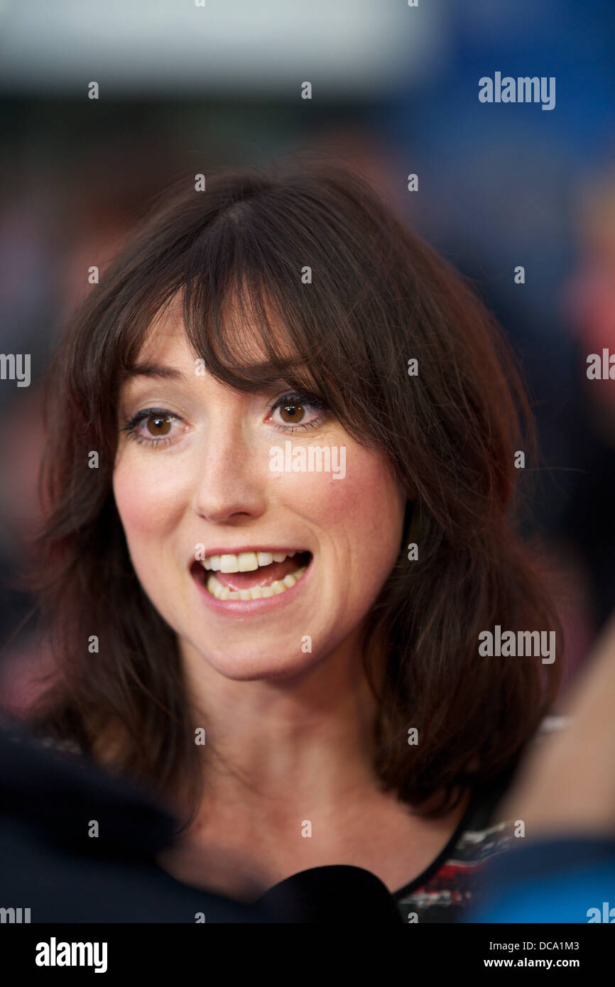 Berlin, Germany. 13th Aug, 2013. Author Charlotte Roche arrives to the ...