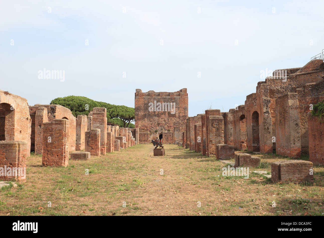 Excavation in Ostia Antica, the Port of Ancient Rome, Italy Stock Photo ...