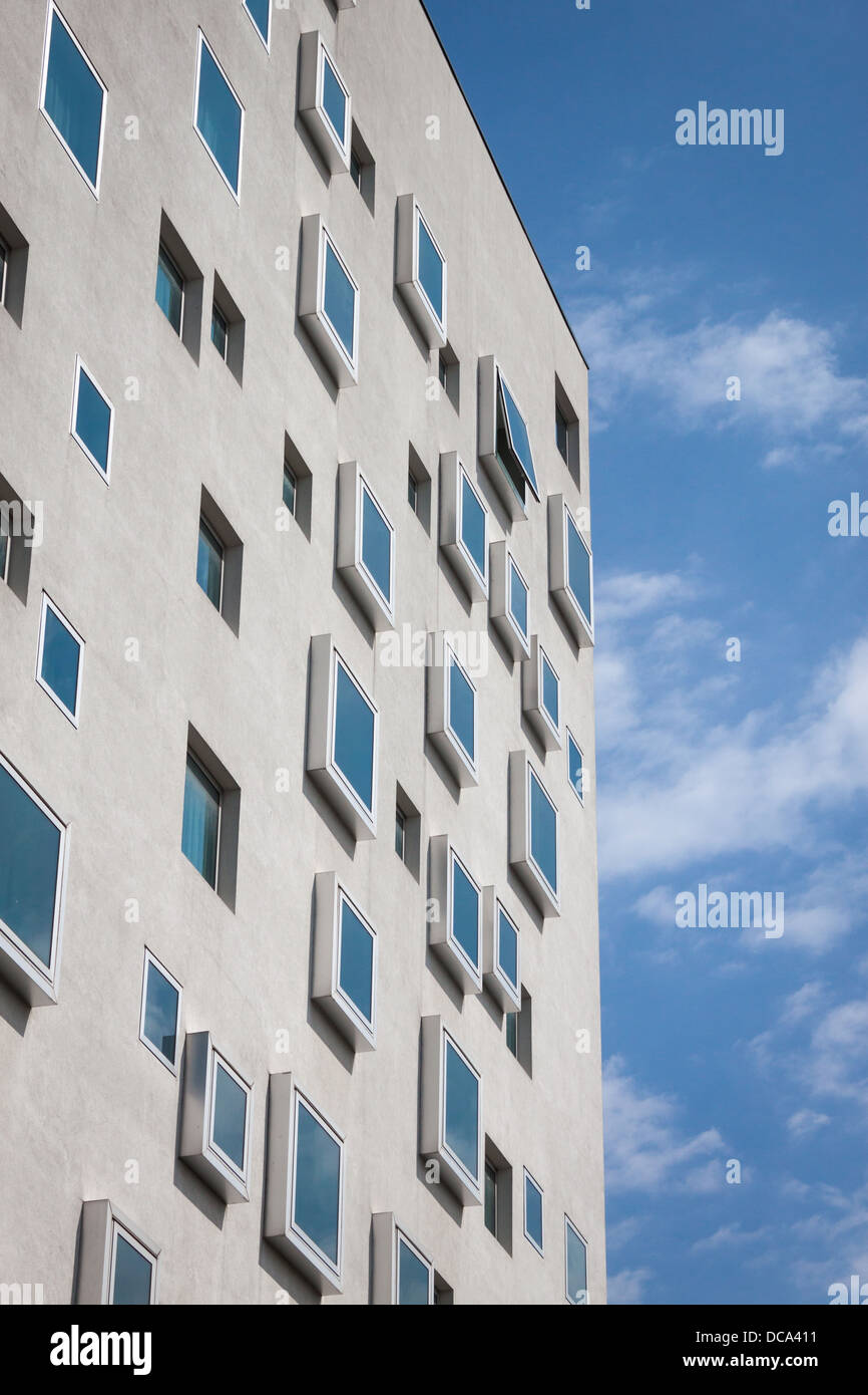 Architectural detail of a modern building with many big windows Stock ...