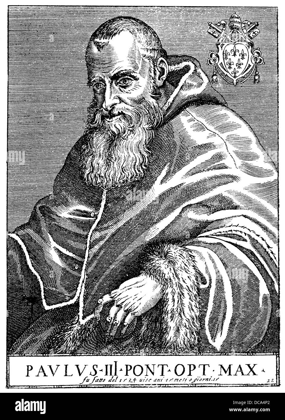 portrait of Paul III or Alessandro Farnese, 1468 - 1549, Pope of the ...