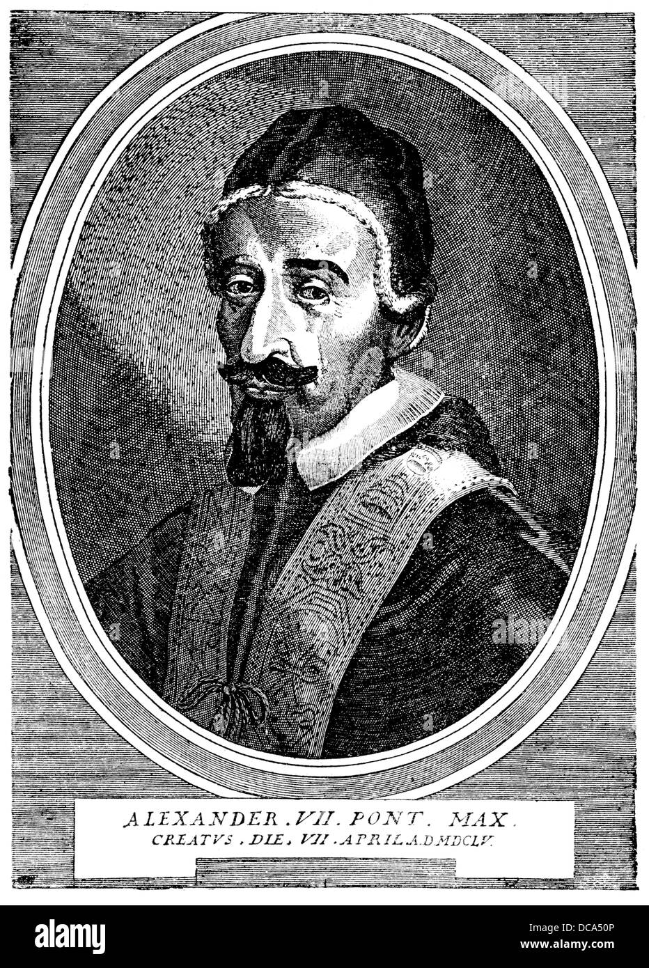 portrait of Alexander VII or Fabio Chigi, 1599 - 1667, Pope of the ...