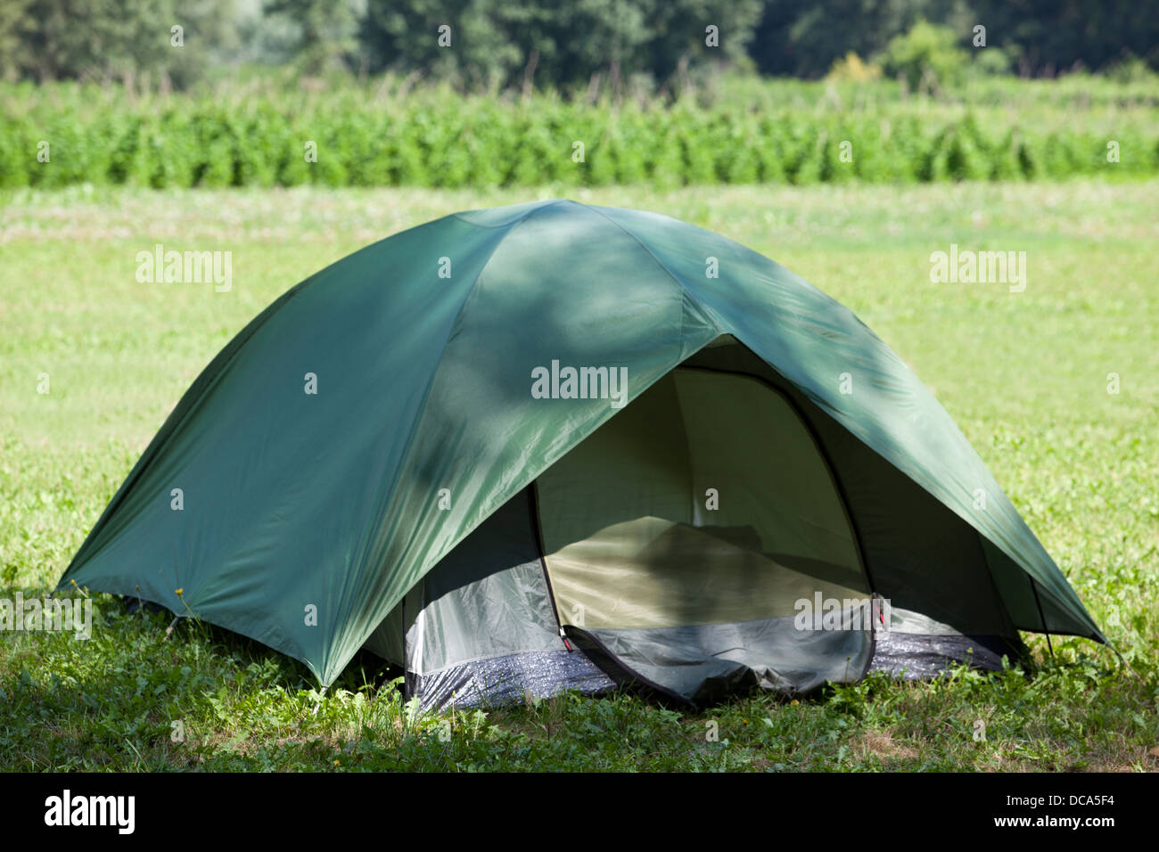 Green tent camping hi-res stock photography and images - Alamy
