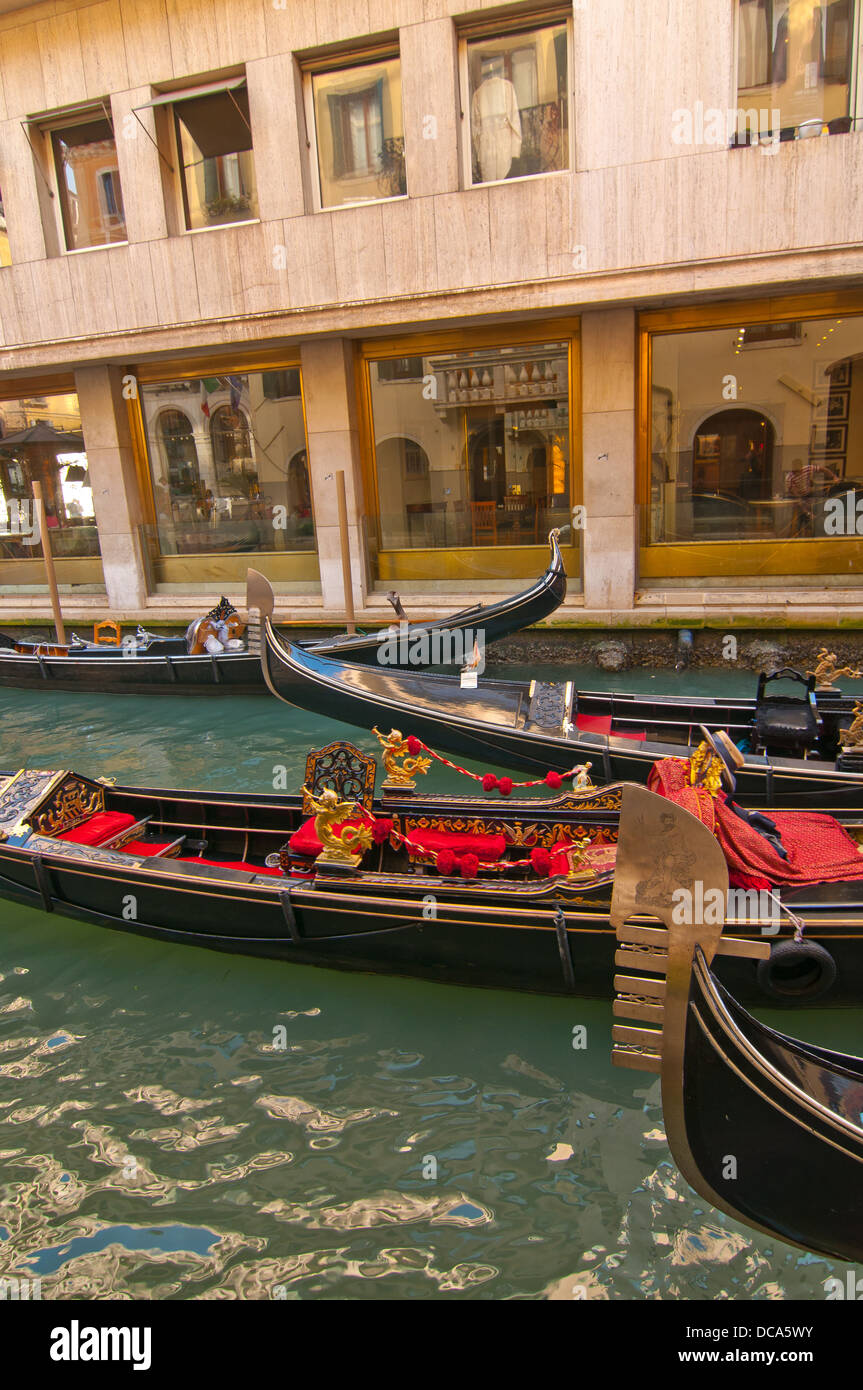 Venice Italy Gondolas on canal , most famous boat Stock Photo - Alamy