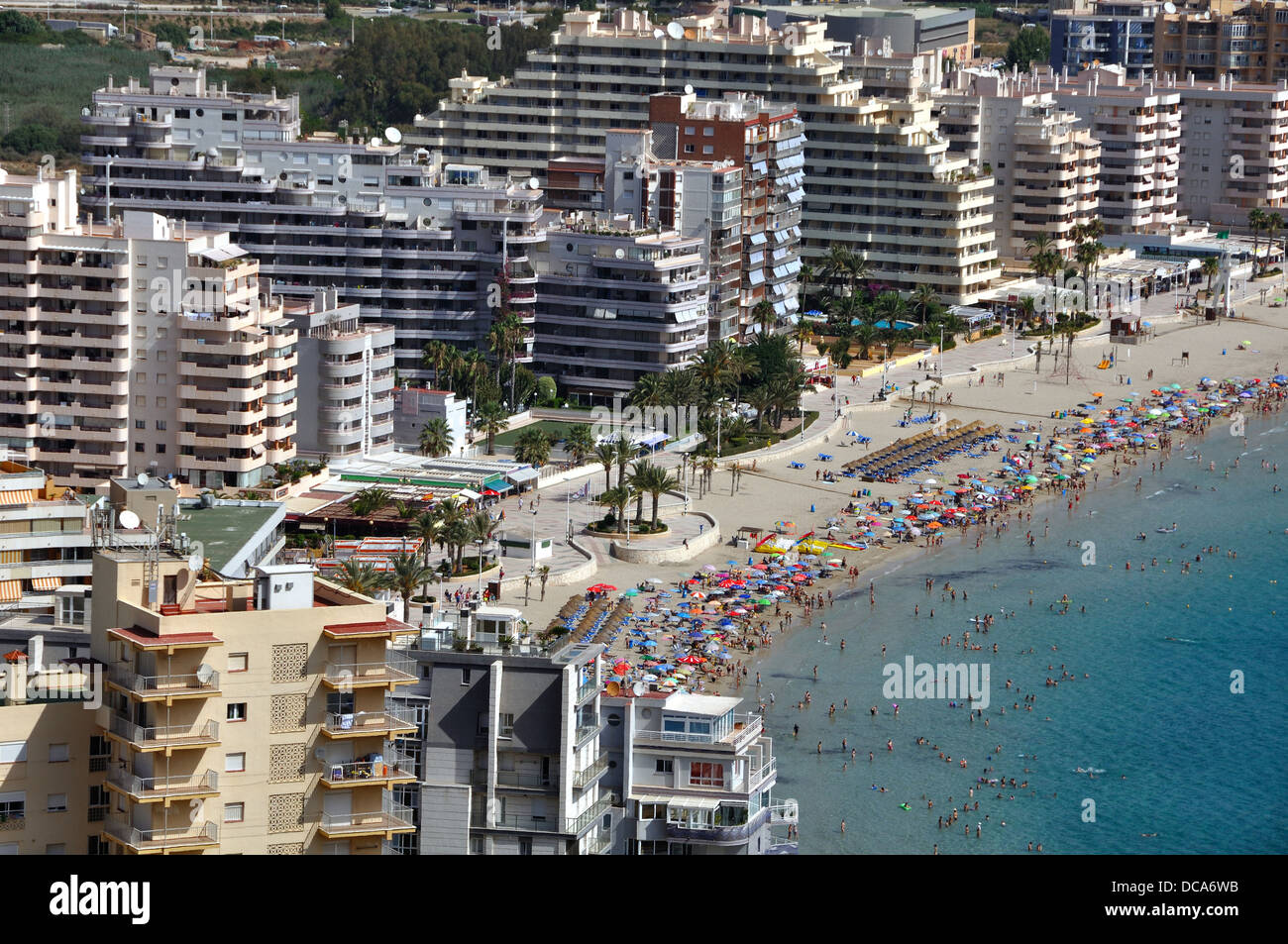 Coastline of Mediterranean Resort Calpe, Spain with Sea Stock Photo - Alamy
