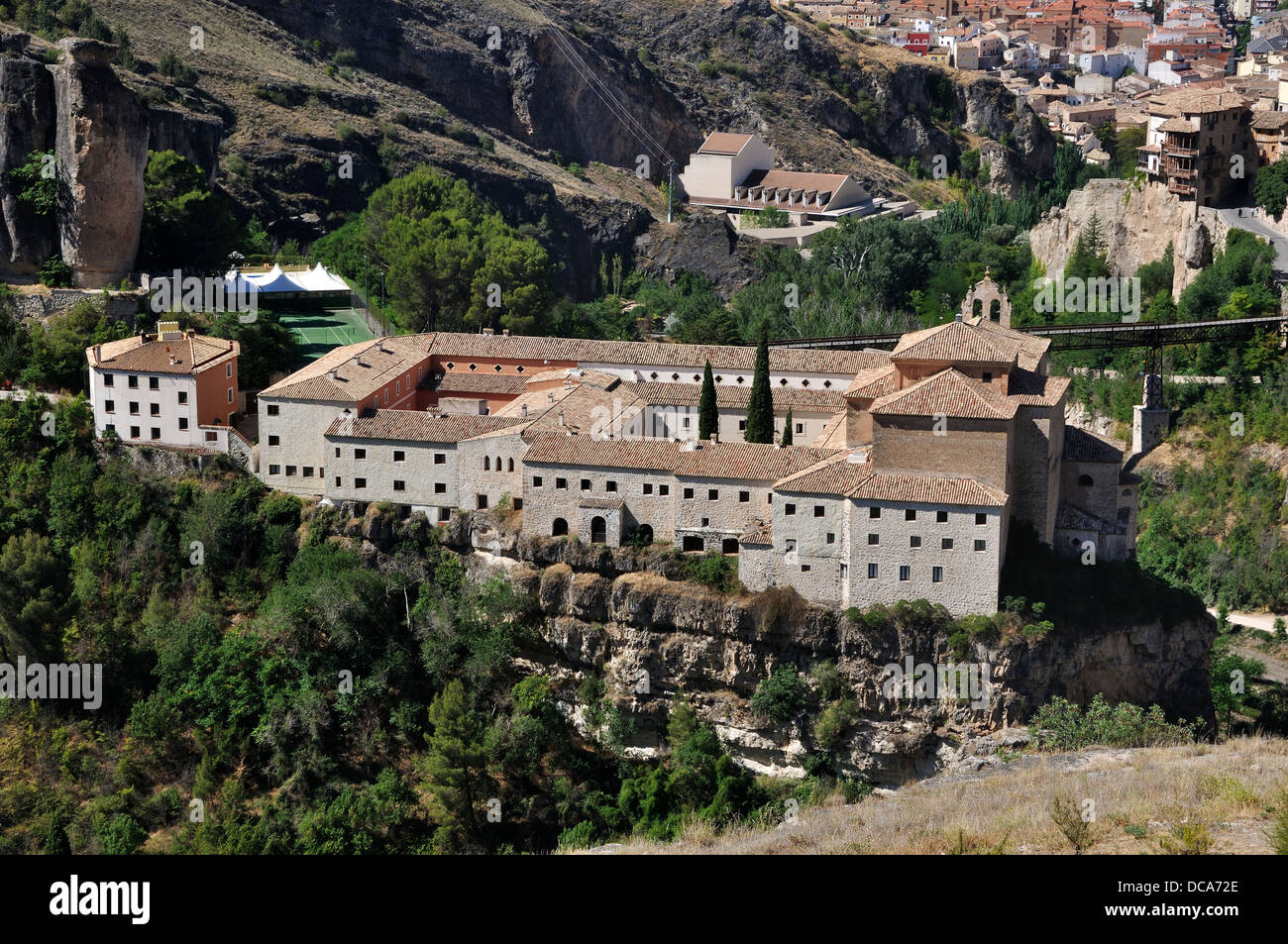 Aerial view of St Paul Convent - famous parador of Cuenca, Spain Stock ...