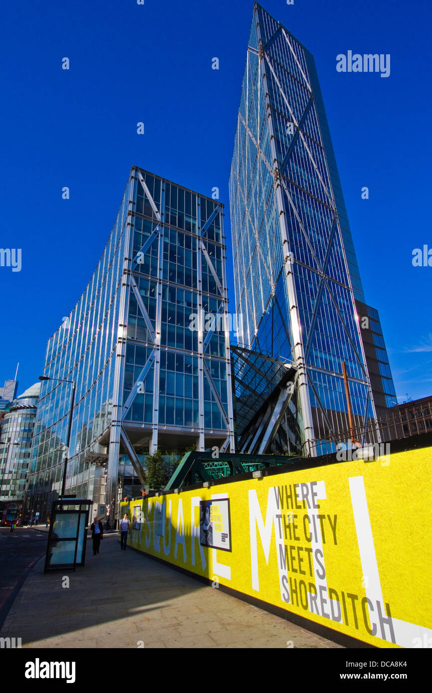 The Broadgate tower rises out of the City of London Stock Photo - Alamy