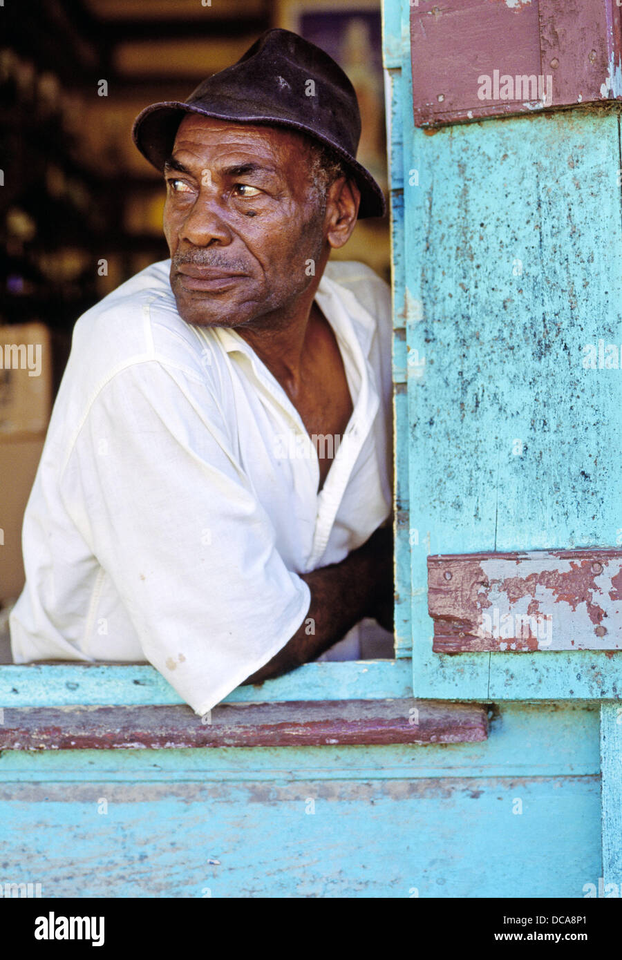 Caribbean st lucia soufriere man hi-res stock photography and images ...