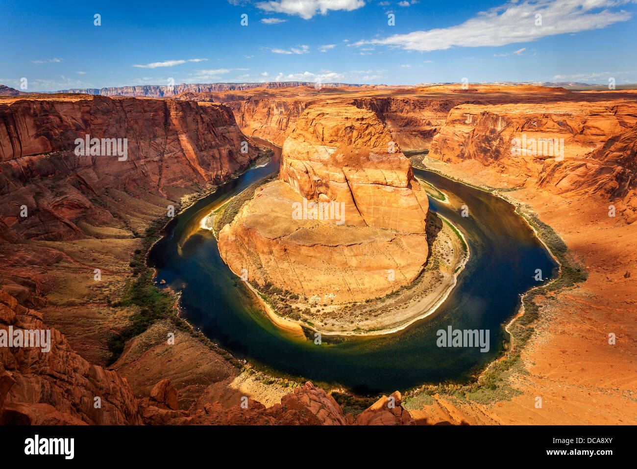 Famous horizontal view of horseshoe Bend, USA Stock Photo - Alamy