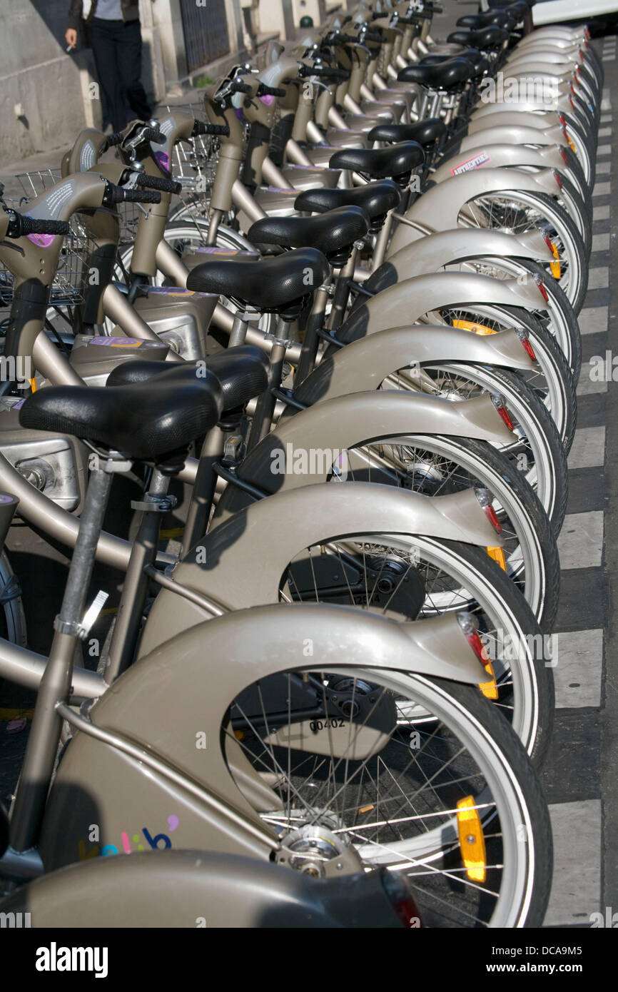 Velib bike rental station hi-res stock photography and images - Alamy