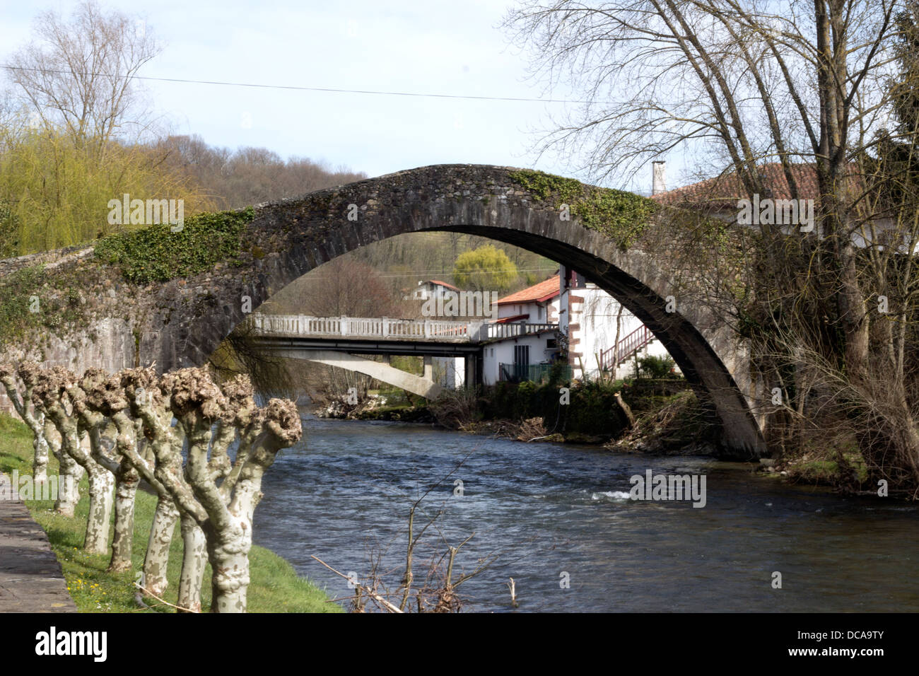 pont romain bridge Stock Photo - Alamy