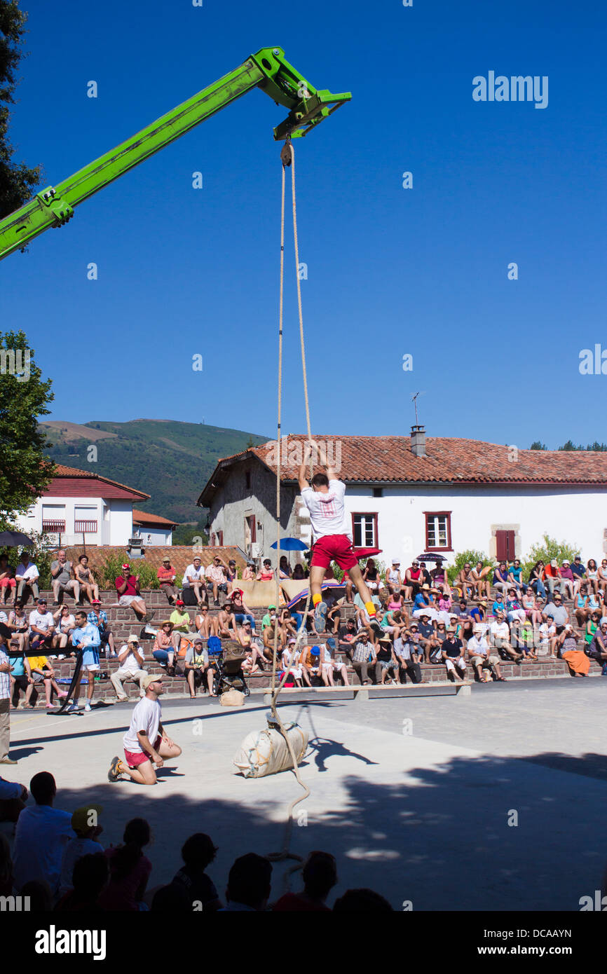 basque country competition strength festival Stock Photo - Alamy