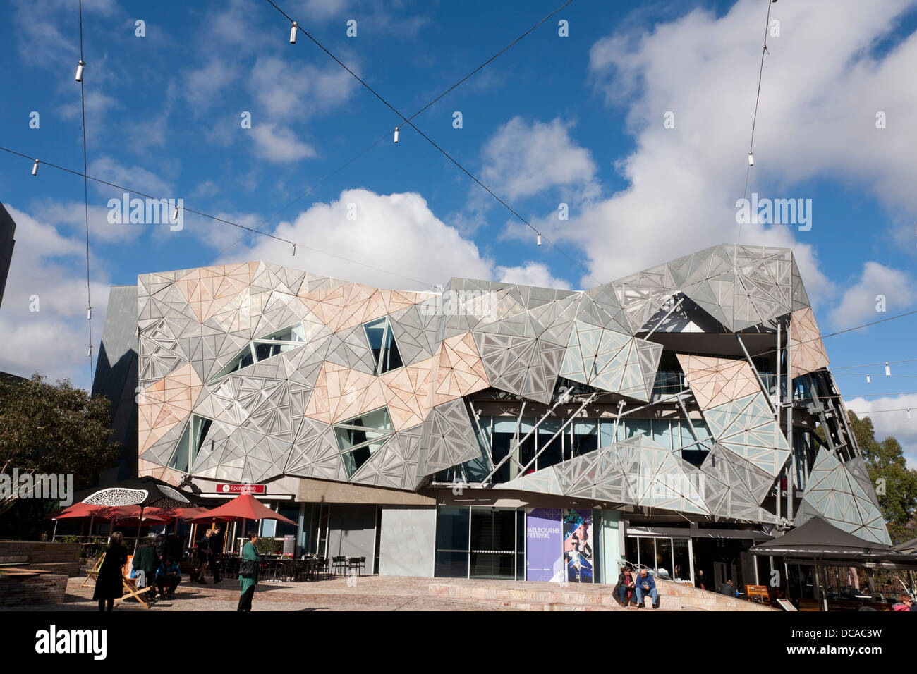 Federation square building melbourne australia hi-res stock photography ...