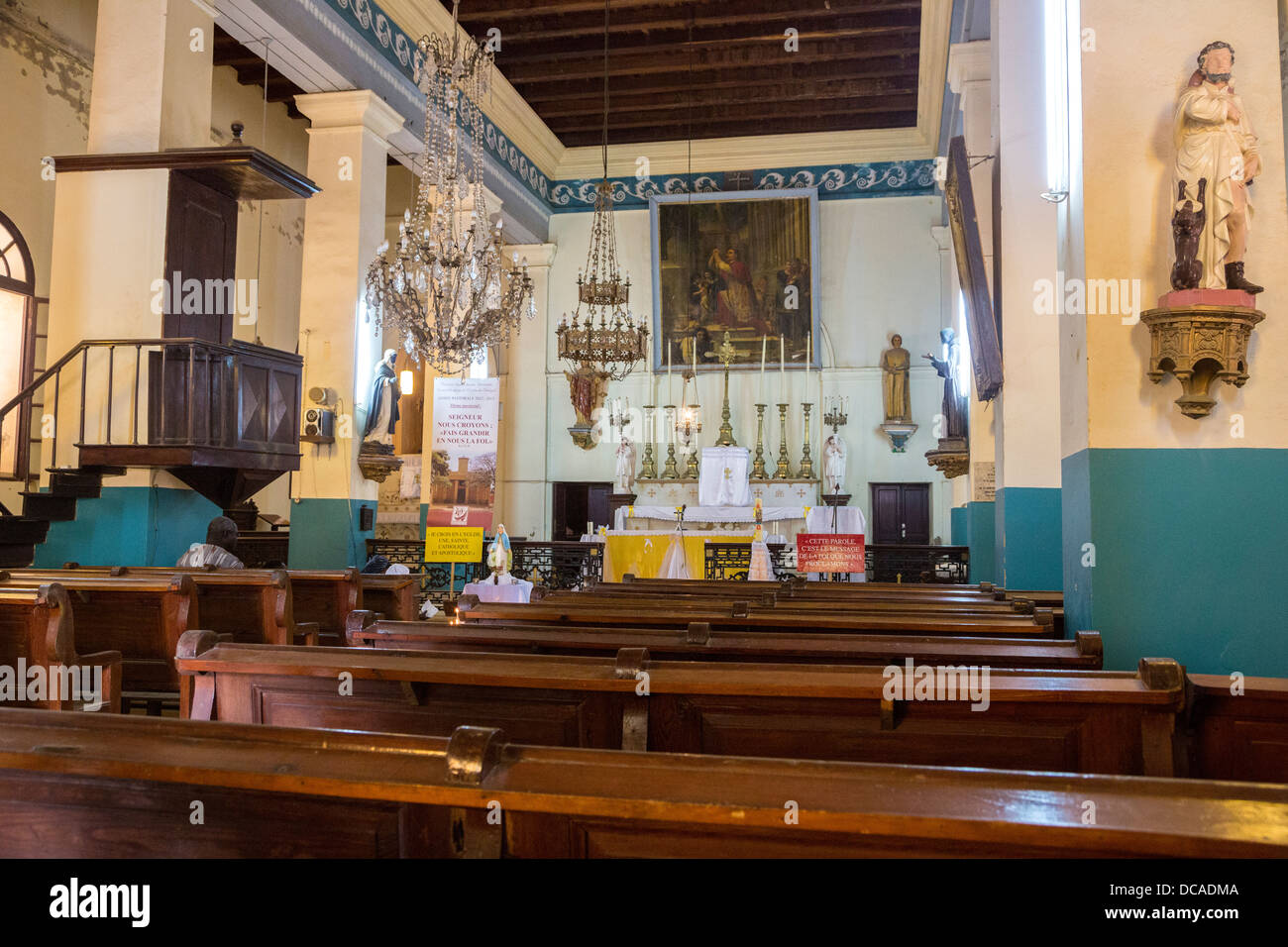 St. Charles Boromeo Catholic Church Interior, Goree Island, Senegal ...