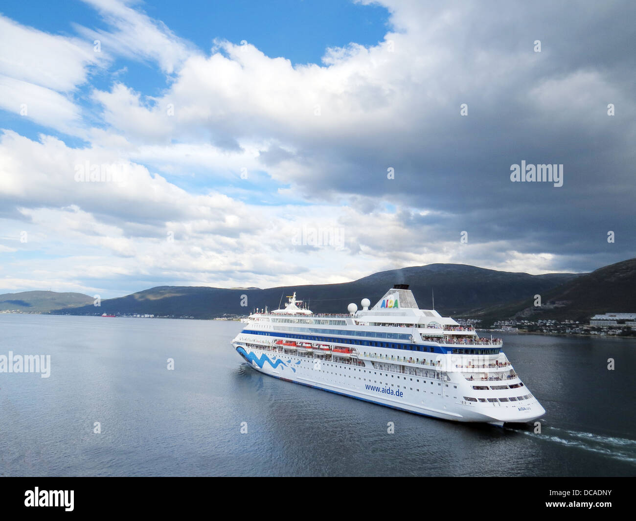 AIDA CARA German cruise ship in Norwegian waters in 2013. Photo Tony ...