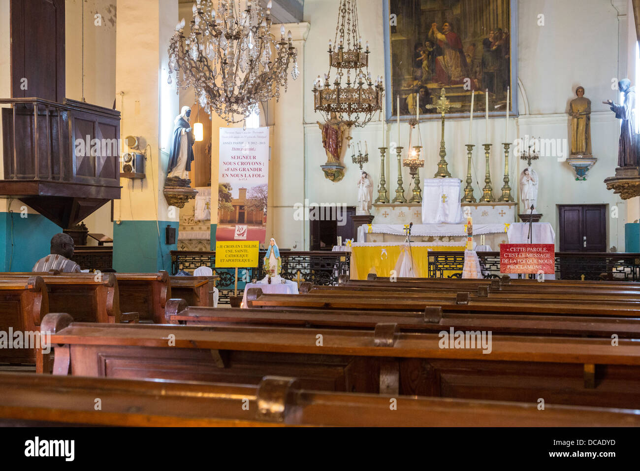 St. Charles Boromeo Catholic Church Interior, Goree Island, Senegal ...