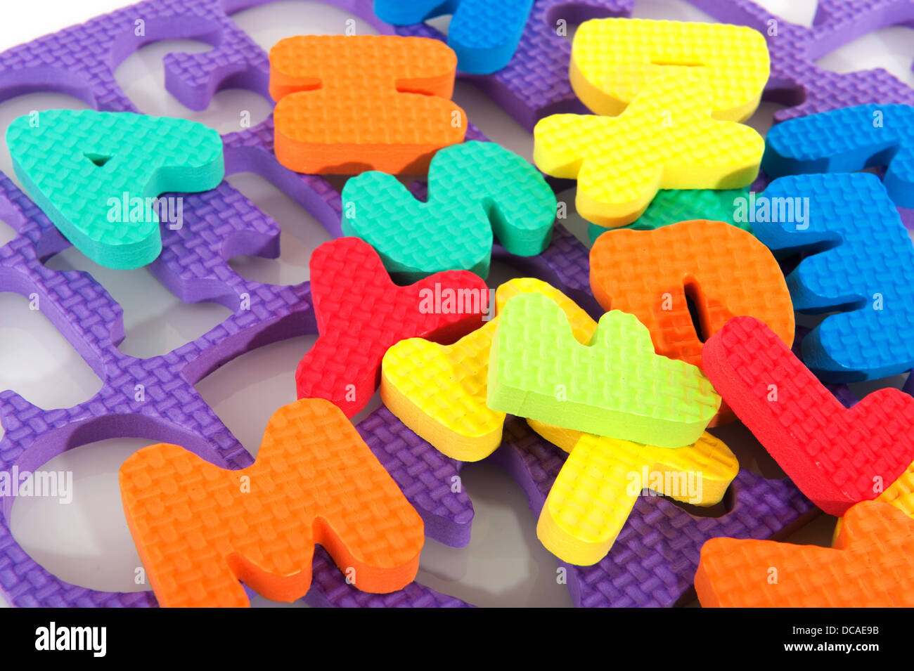 Colorful alphabet puzzle hi-res stock photography and images - Alamy