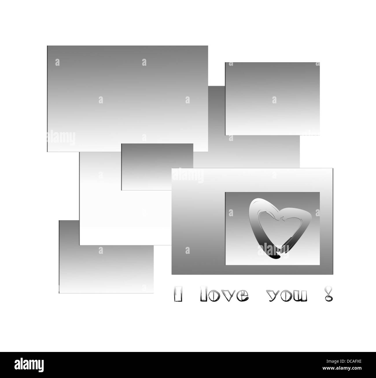Symbol love illustration two Black and White Stock Photos & Images - Alamy