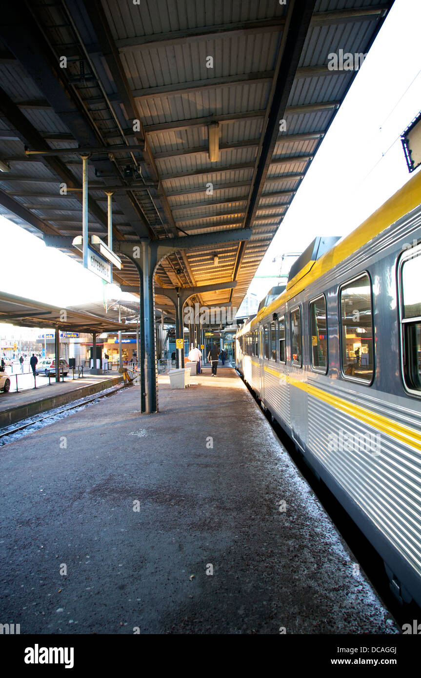 Train at the station. Gothenburg-Sweeden Stock Photo - Alamy