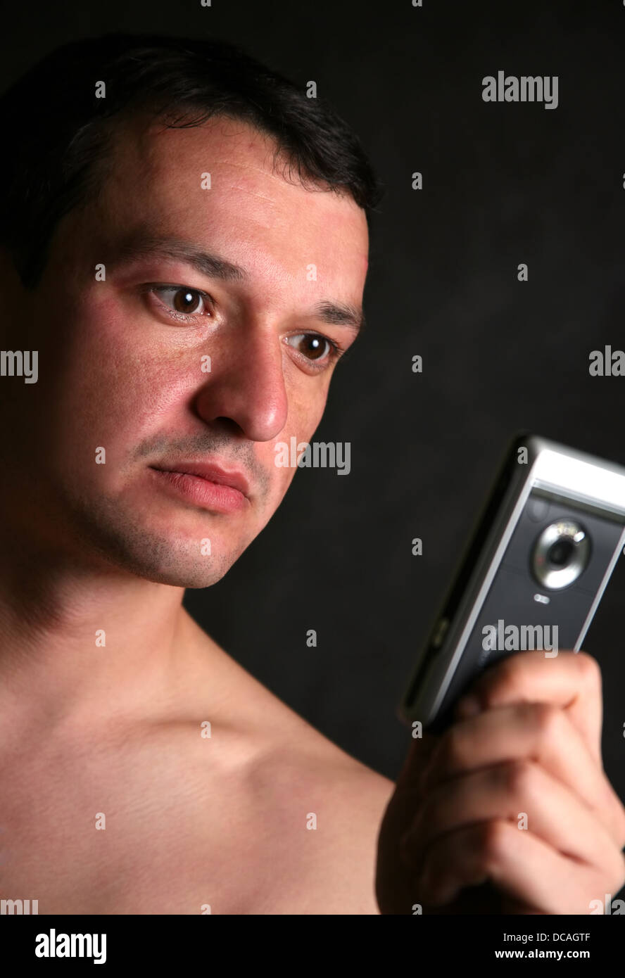 Man with the phone Stock Photo - Alamy