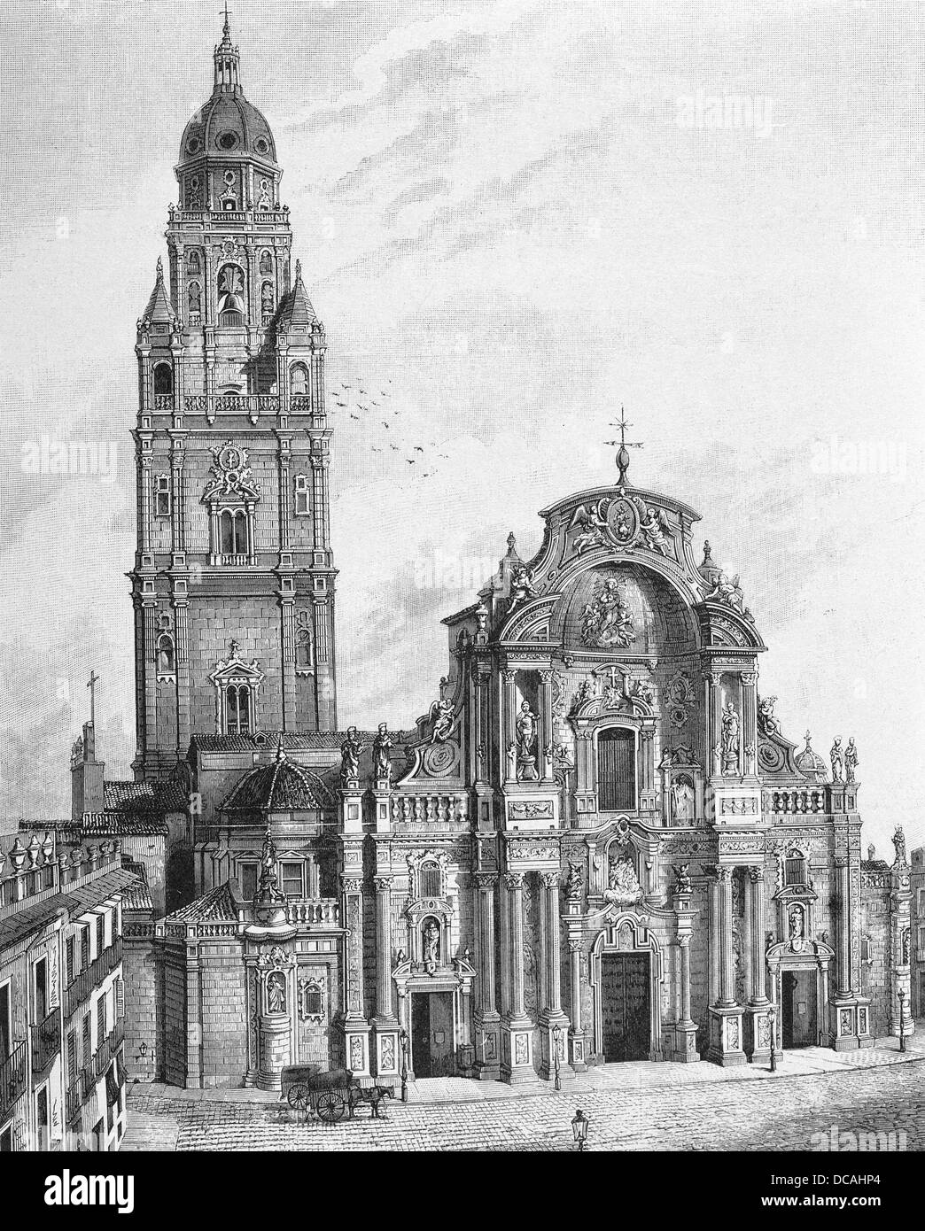 Facade architecture engraving Black and White Stock Photos & Images - Alamy