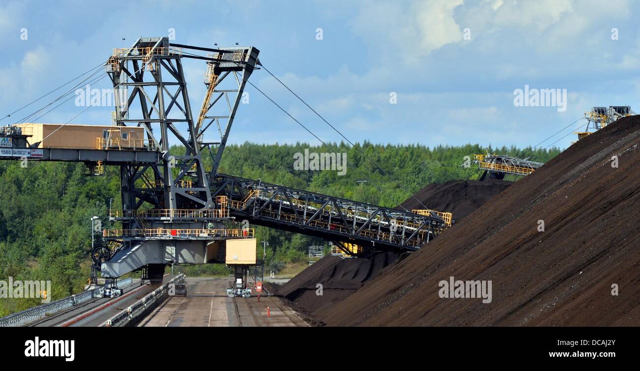 A mining machine operates at the lignite strip mine operated by ...