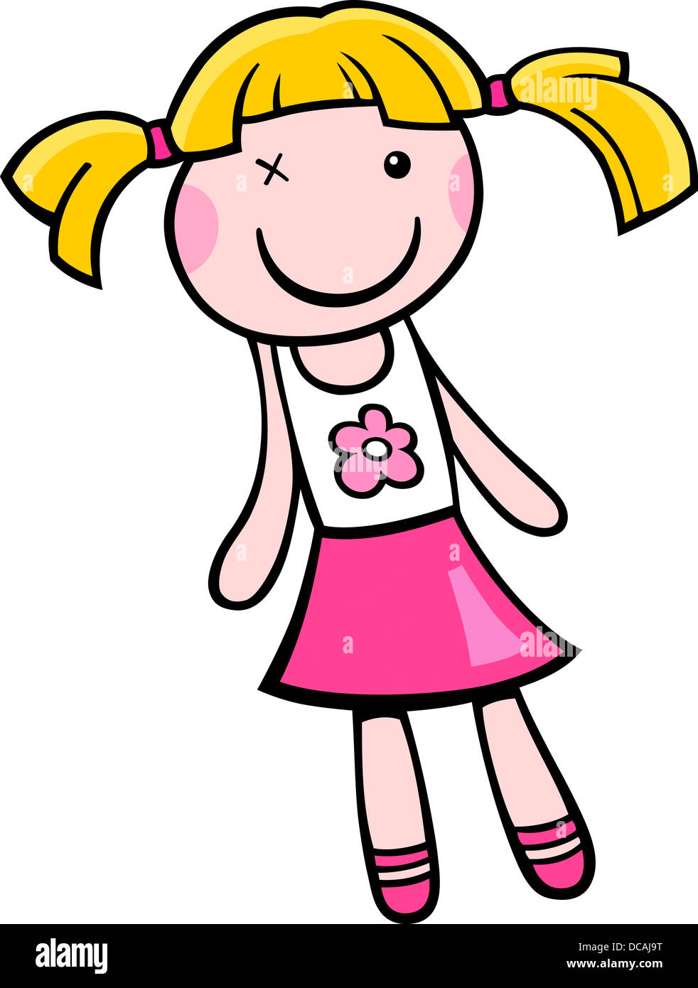 Cartoon Illustration of Toy Doll Clip Art Stock Photo - Alamy