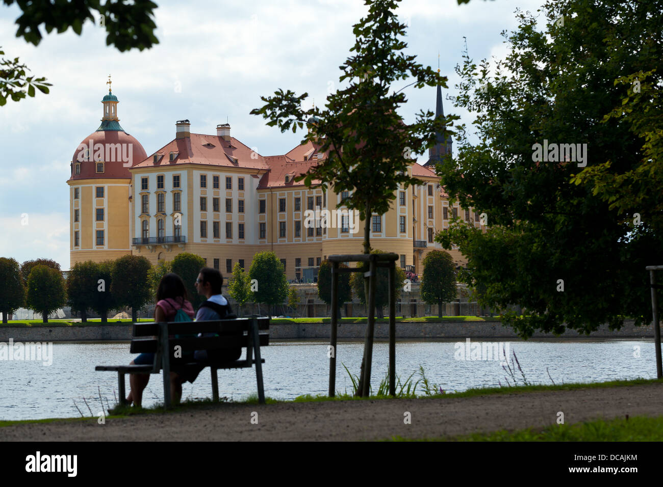 Moritzburg castle north-west side - Saxonia, Germany, Europe Stock ...