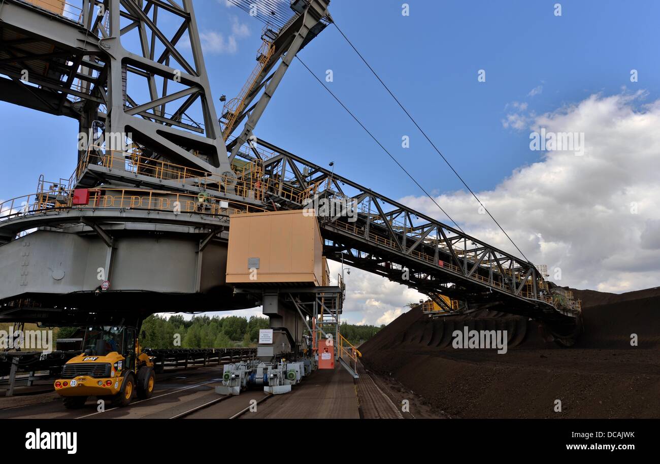 A mining machine operates at the lignite strip mine operated by ...