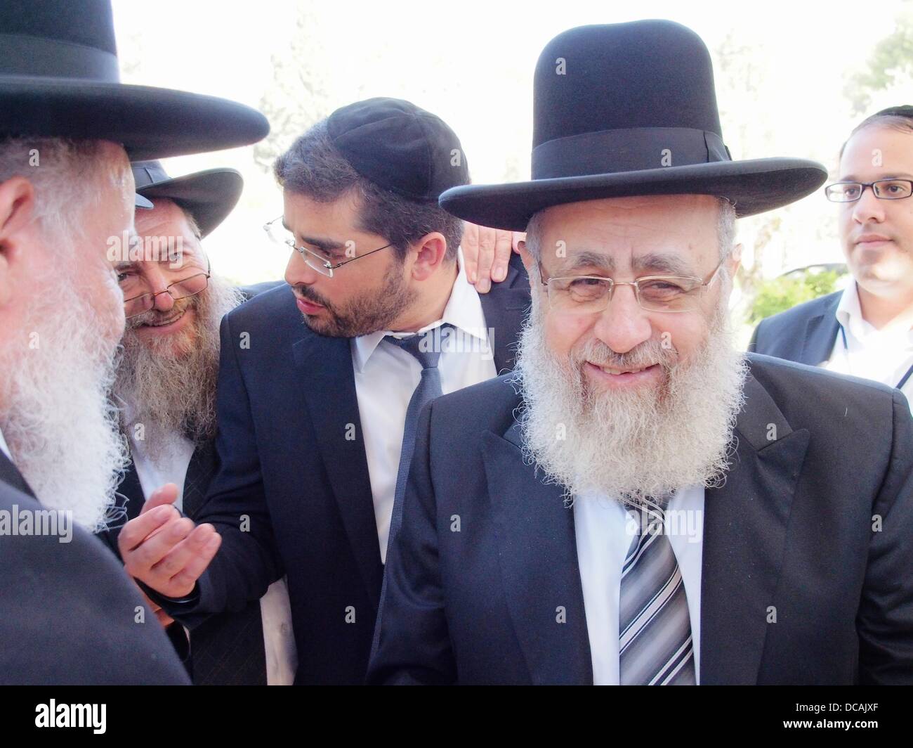 Jerusalem, Israel. 14th Aug, 2013. Chief Sephardi Rabbi YITZHAK YOSEF ...