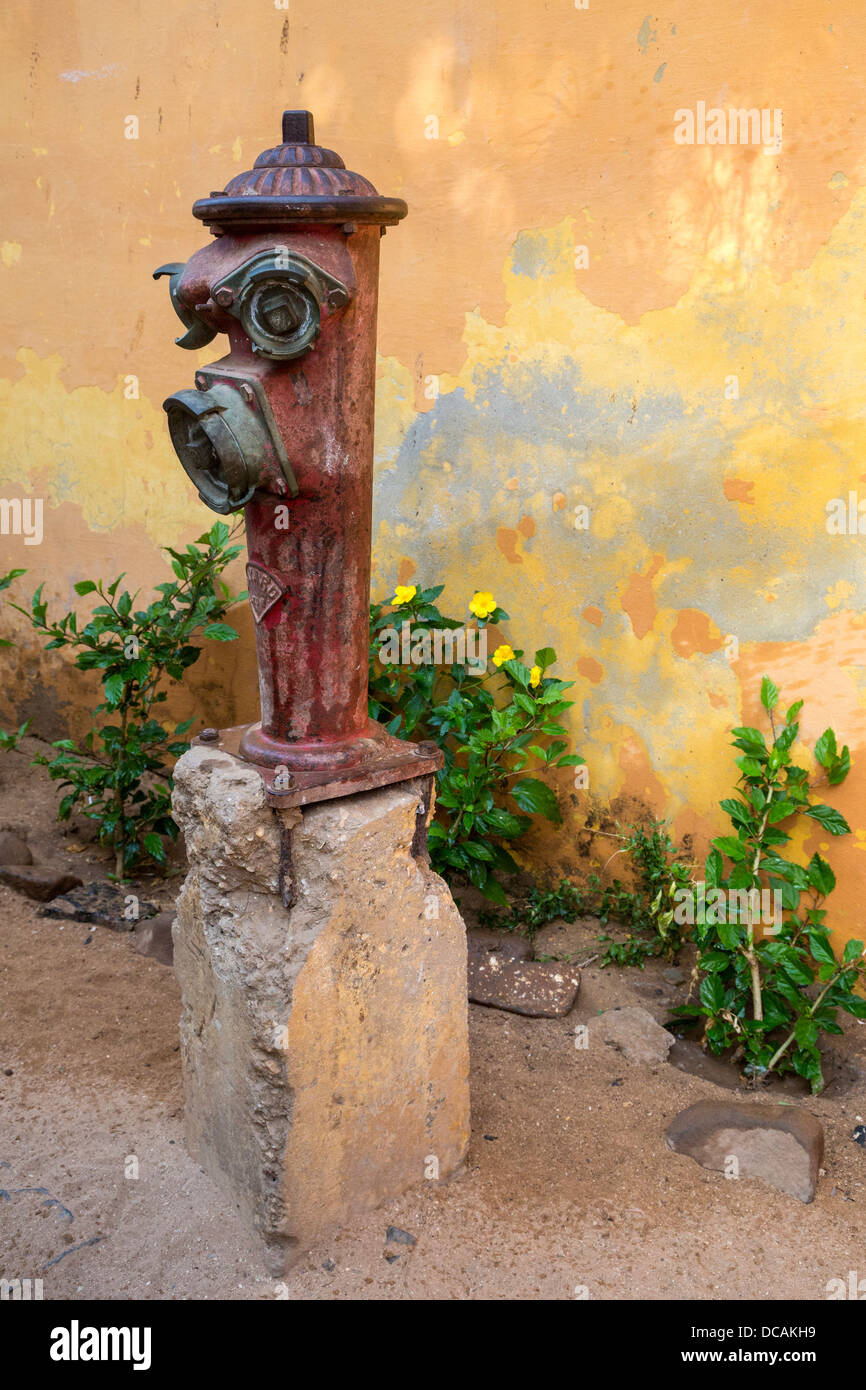 Old Fire Hydrant on a Residential Street, Goree Island, Senegal Stock ...