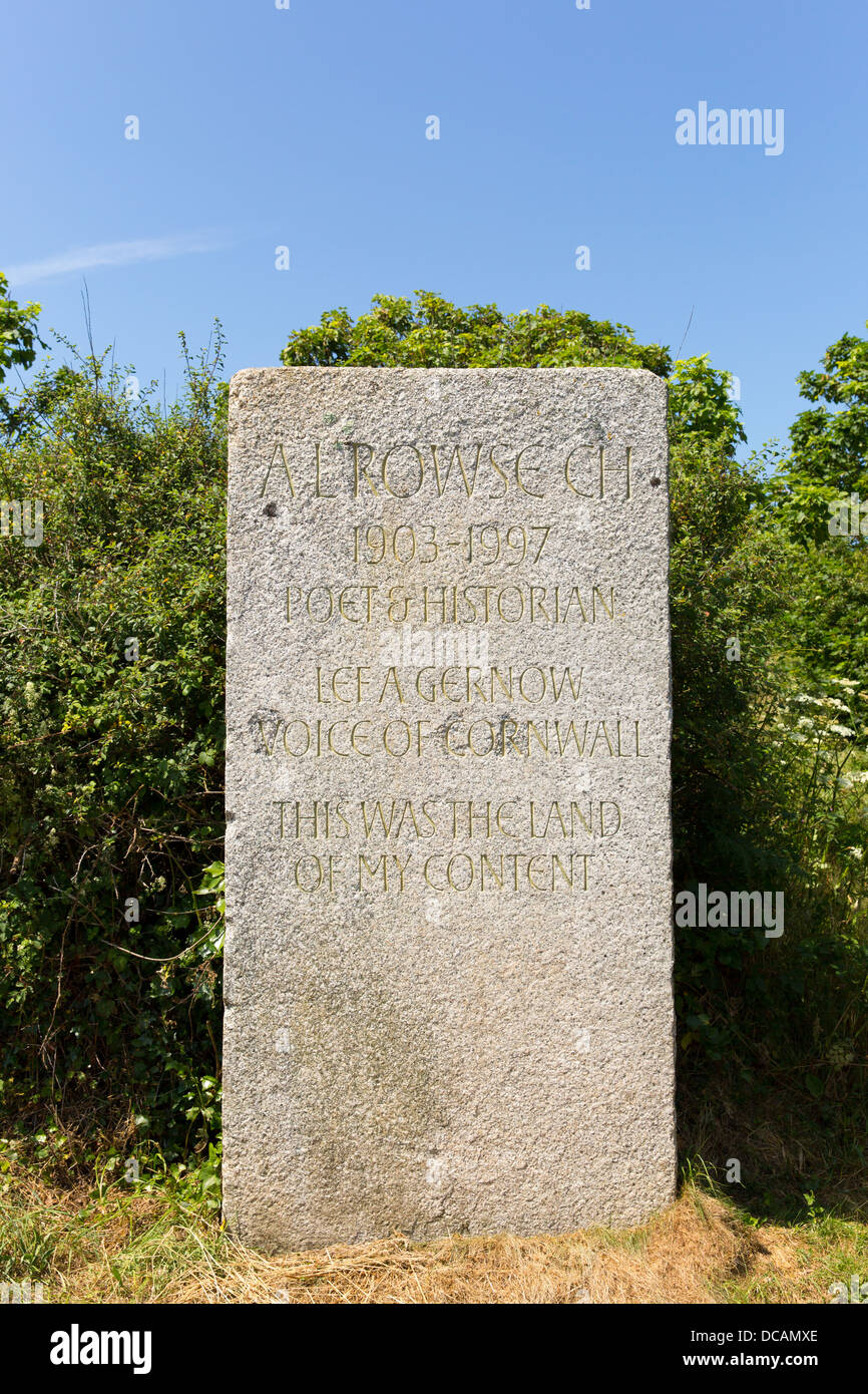 Memorial to Alfred Leslie Rowse British historian and poet from ...