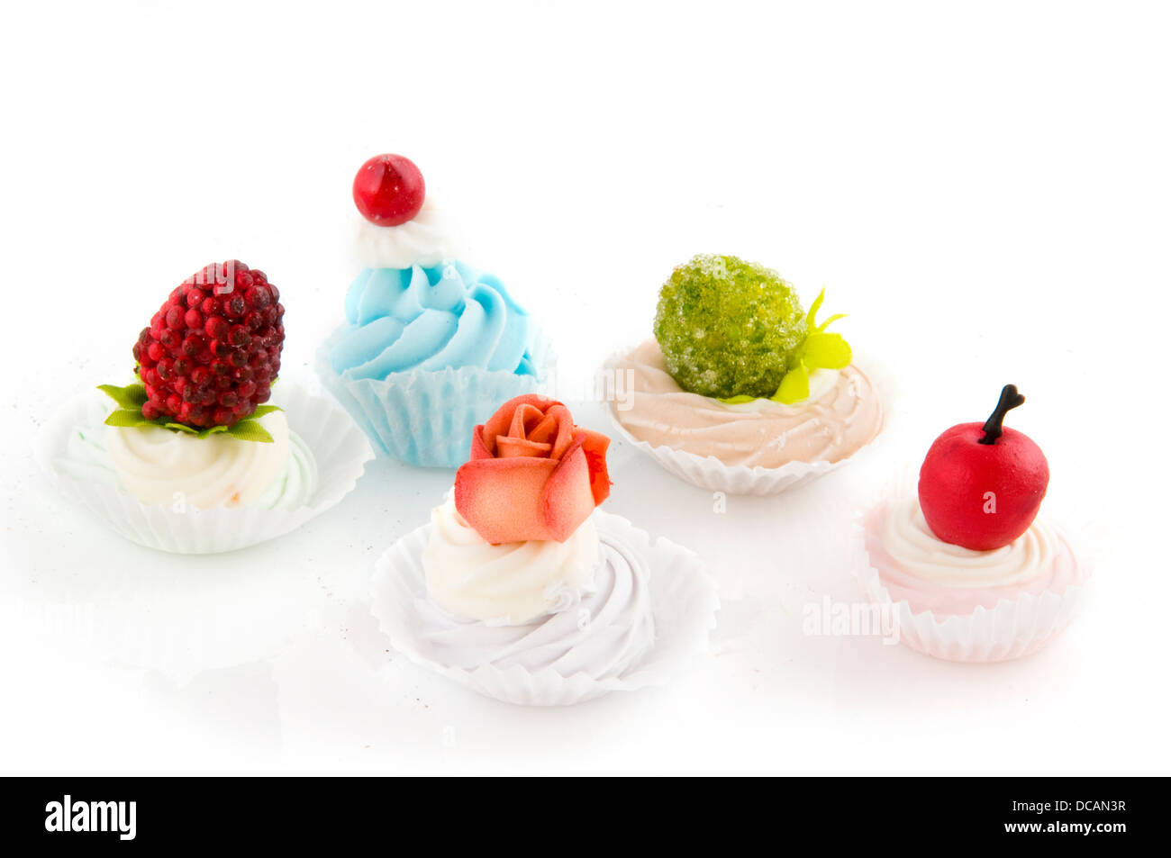 Little fancy cakes Cut Out Stock Images & Pictures - Alamy