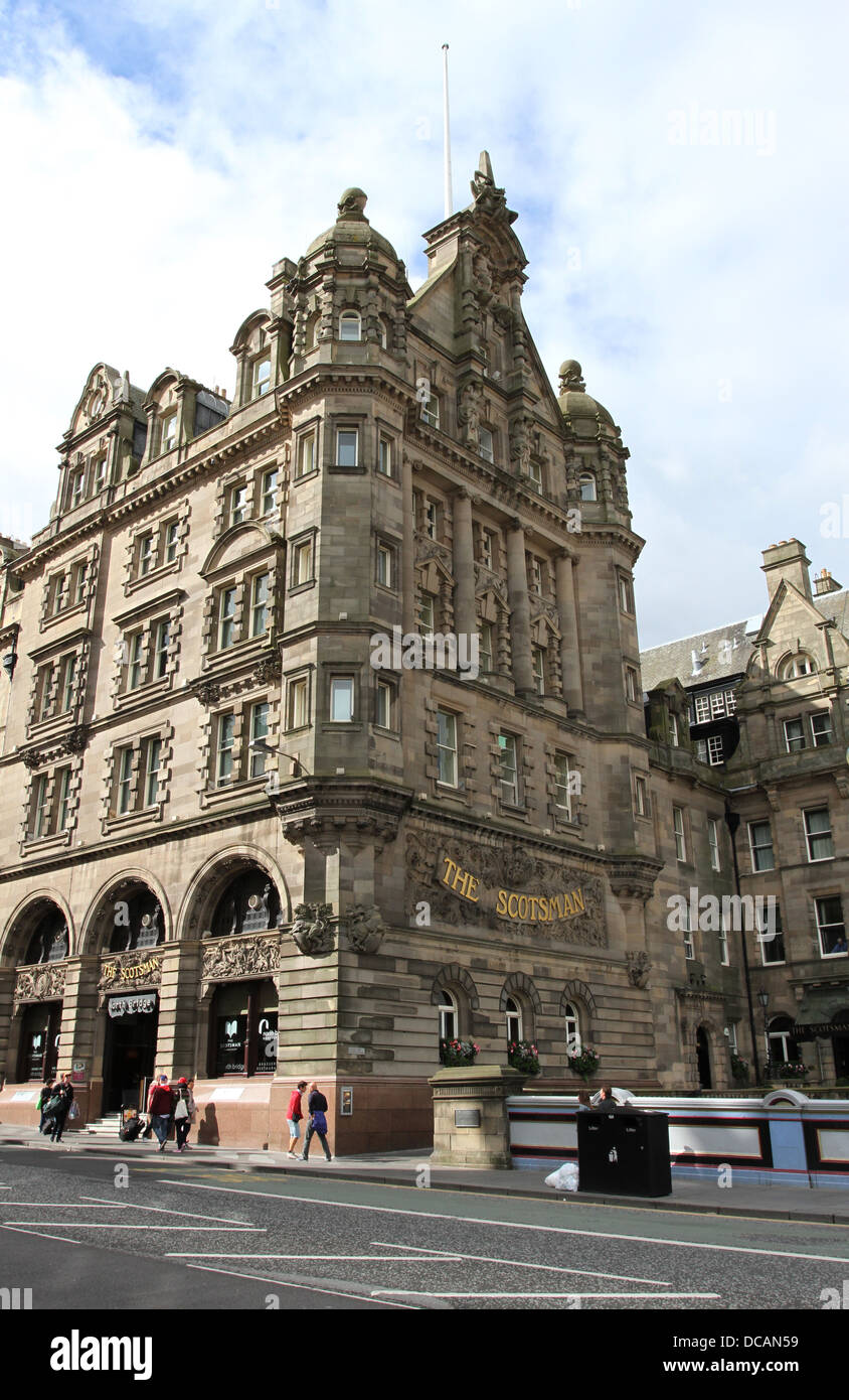 Exterior of the Scotsman hotel Edinburgh Scotland August 2013 Stock ...