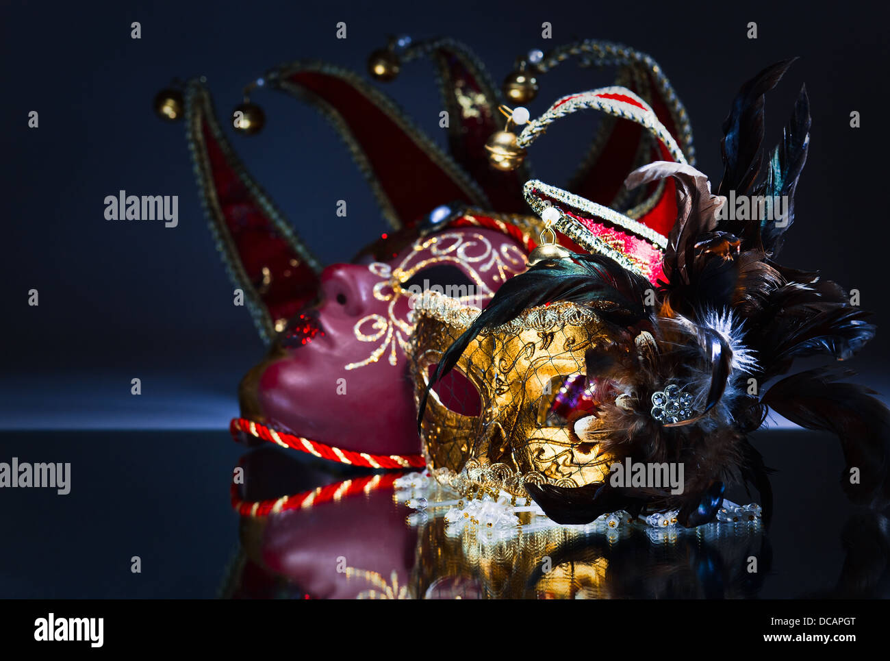 Two beautiful venetian masks hi-res stock photography and images - Alamy