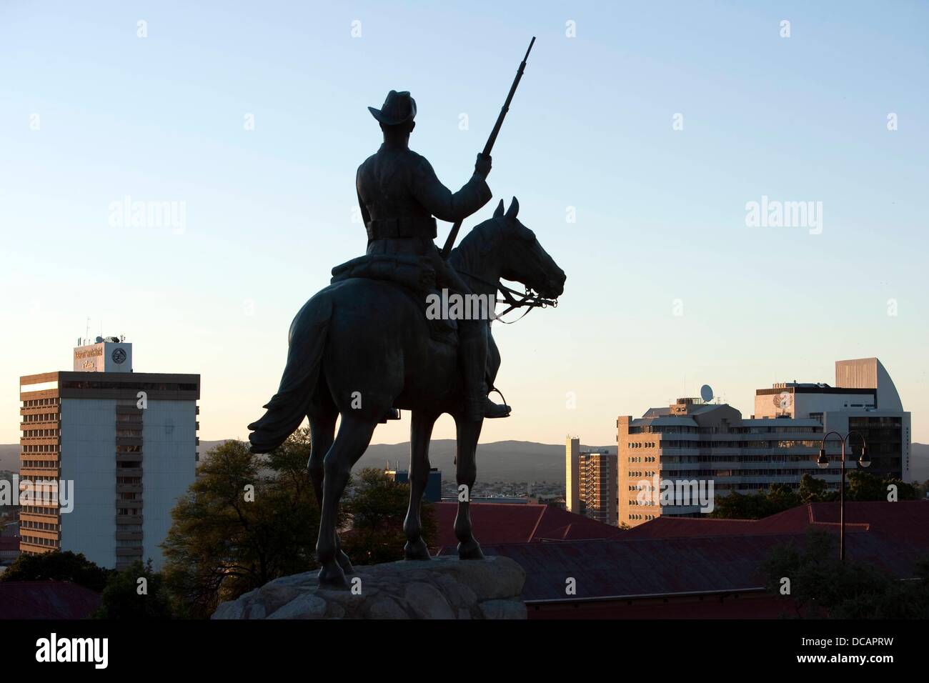 View of the Reiterdenkmal (Equestrian Monument) in front of the Alte ...