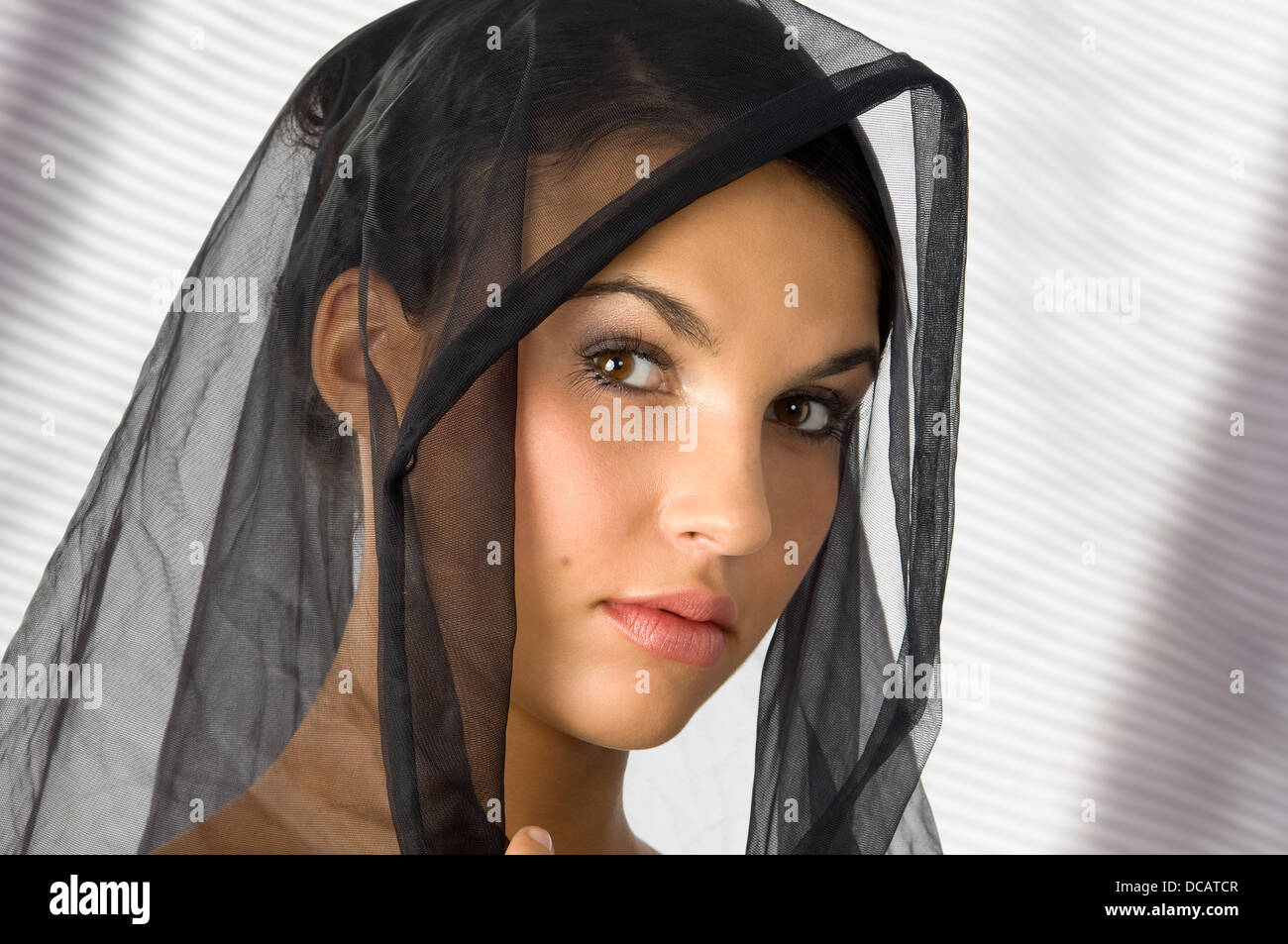 portrait with veil Stock Photo - Alamy