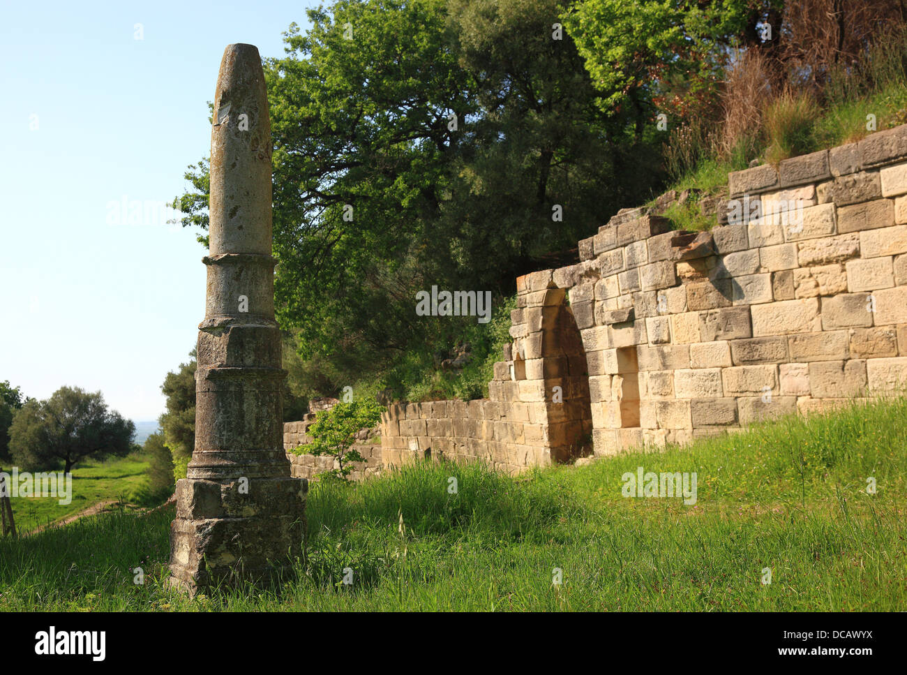 Apollonia, Illyria, a ancient greek city in Albania, pillar for the god ...
