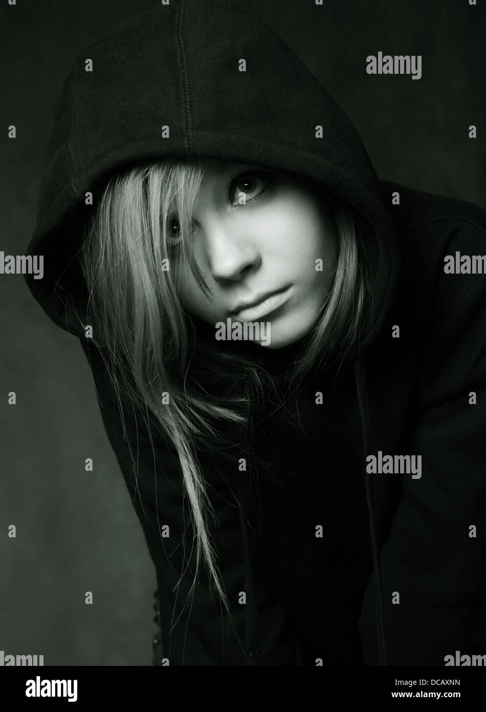 Black hood up hi-res stock photography and images - Alamy