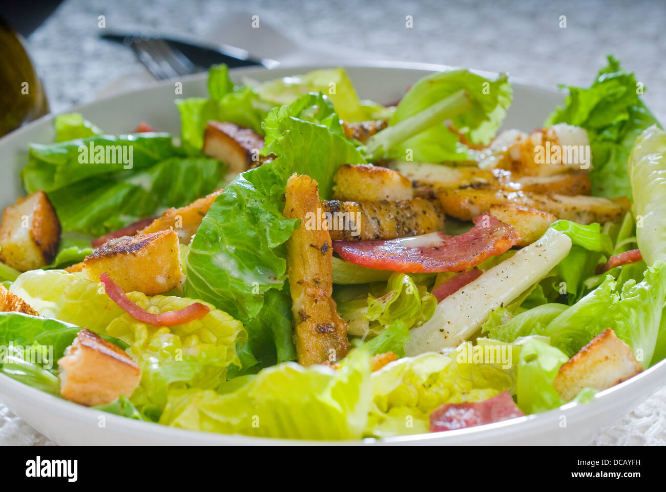 fresh homemade ceasar salad Stock Photo - Alamy