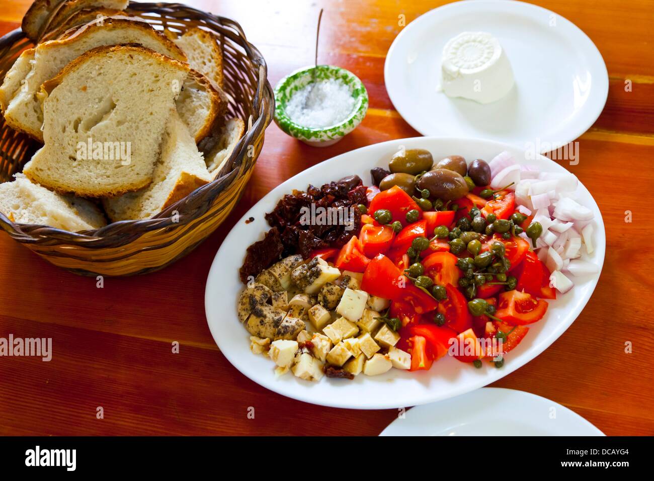 Gozo cheese and tomatoes, The Citadel or Gran Castello, Victoria Rabat ...