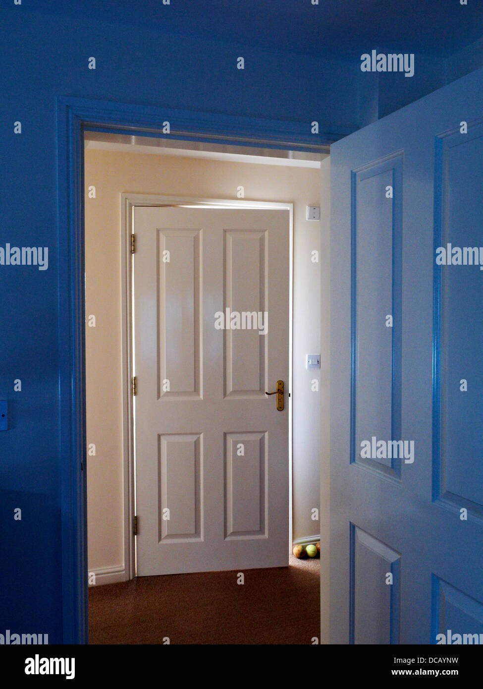 Open doors inside a house UK Stock Photo - Alamy