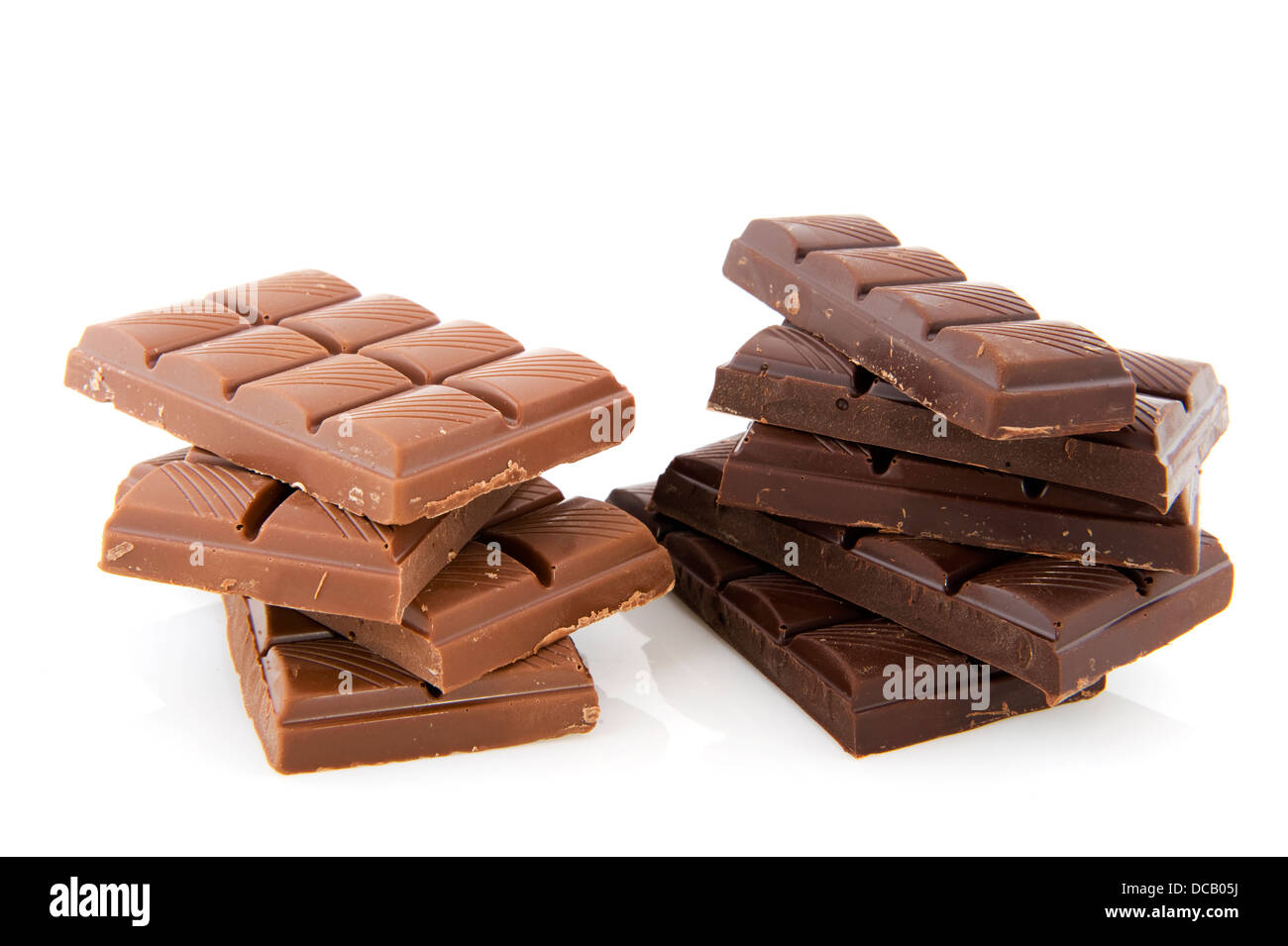 Light and dark chocolate Stock Photo - Alamy