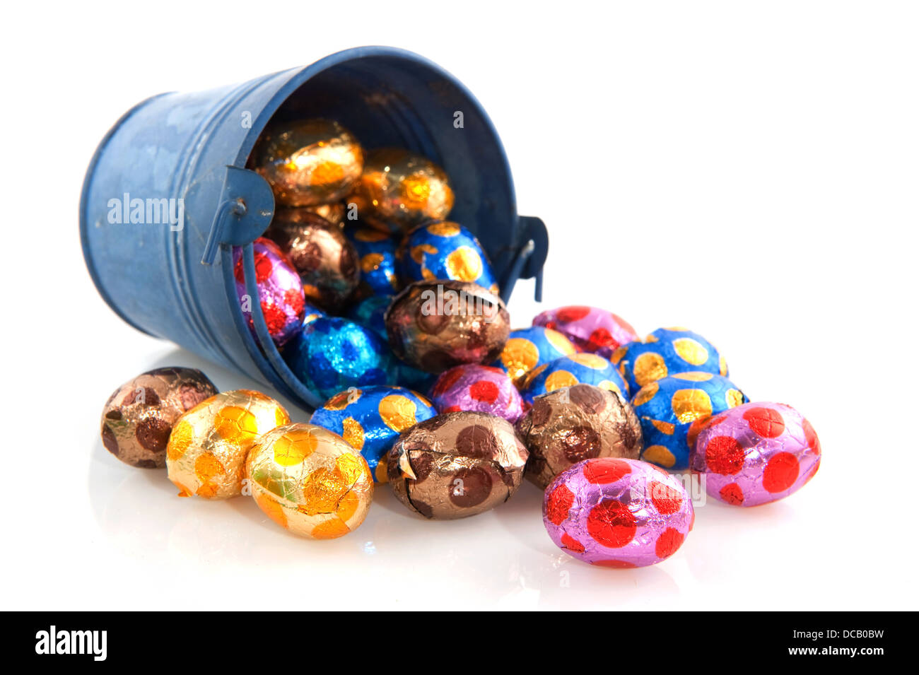 Bucket with easter eggs Stock Photo - Alamy