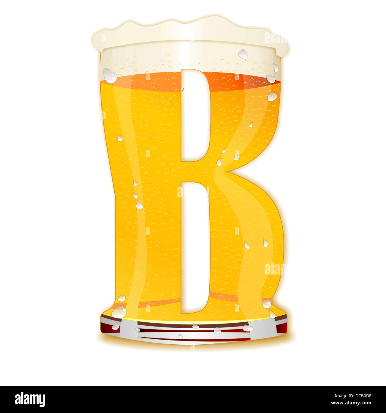 BEER ALPHABET letter B Stock Photo - Alamy